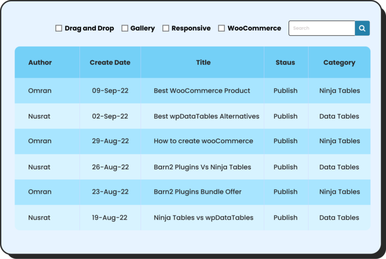 Free and Open-source jQuery Table Plugins