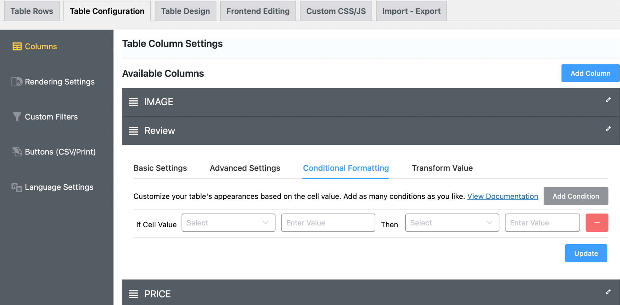 Conditional Formatting In WordPress Tables
