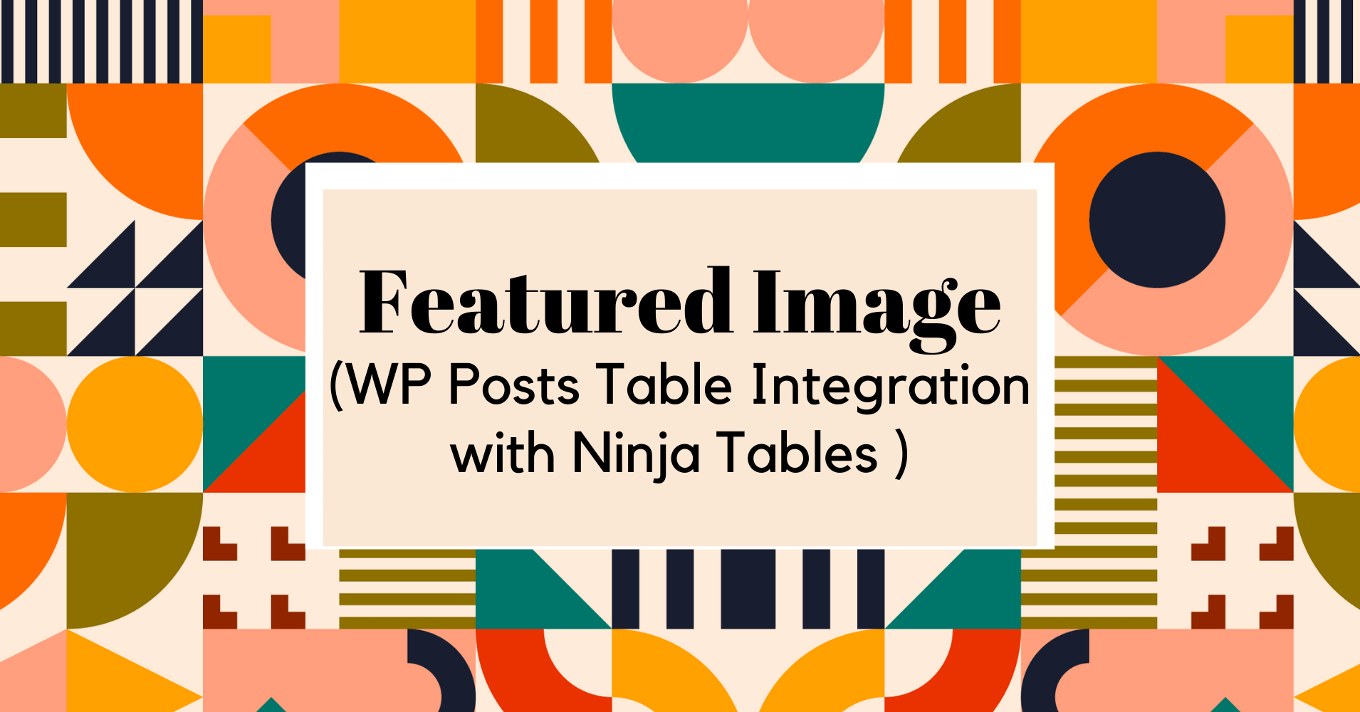 Featured Image in WP Post Tables