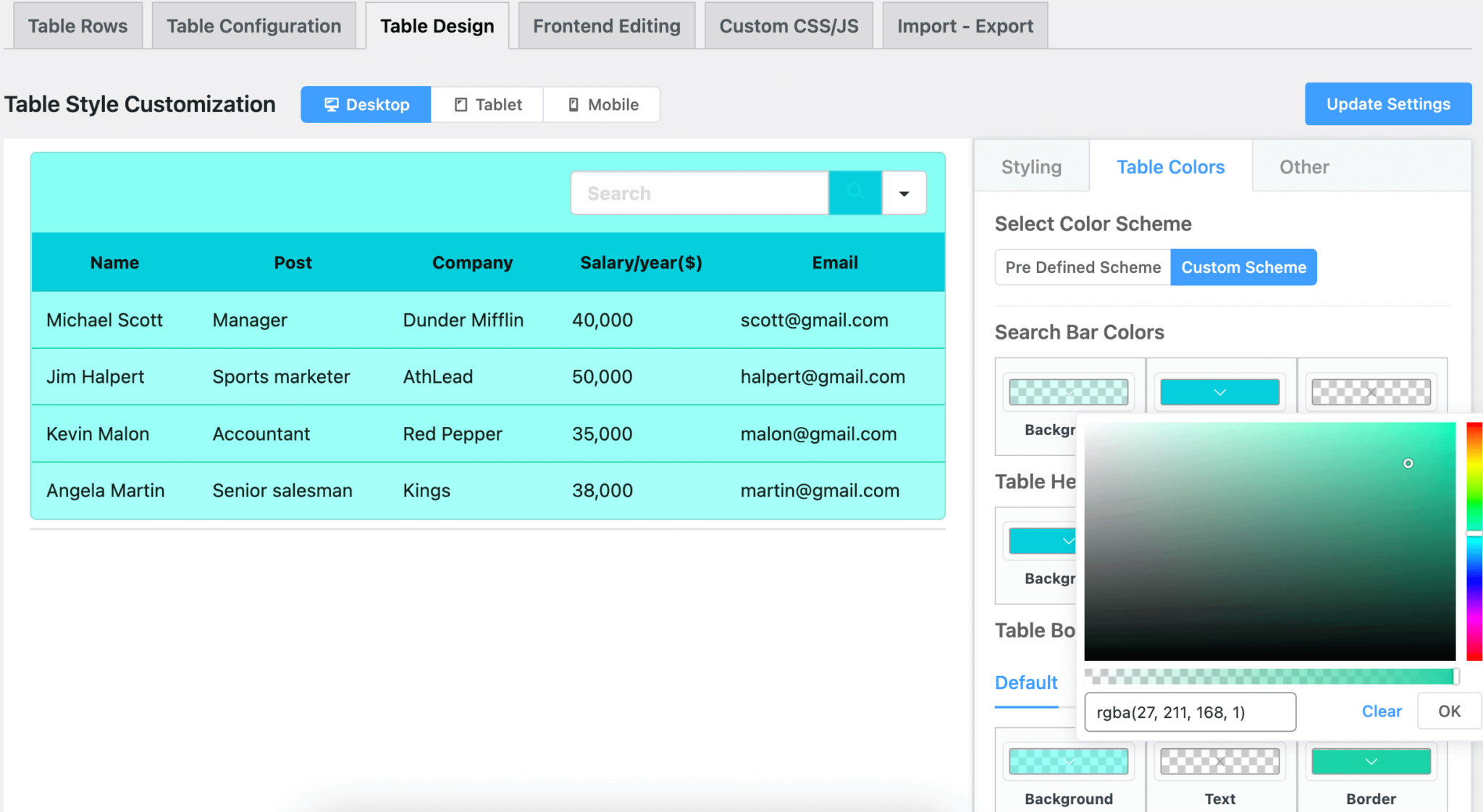 Create Smart Tables With Ninja Tables Advanced Table Mode