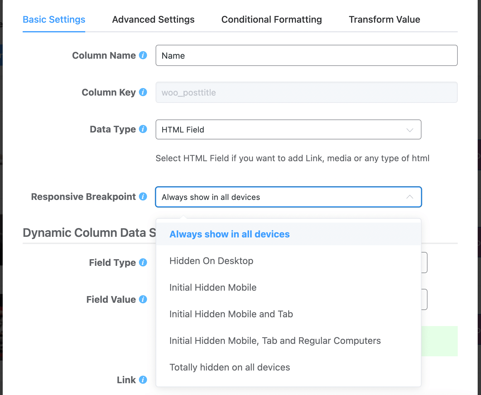 WordPress Table Design Customization