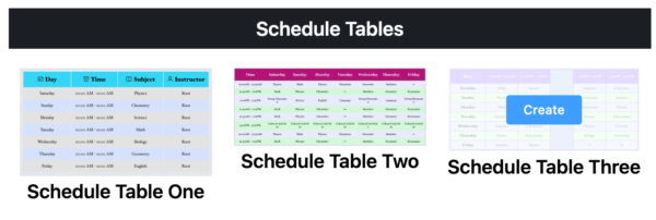 Pre-made WordPress Table Templates
