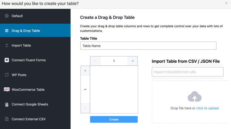 Import-Export WordPress Tables