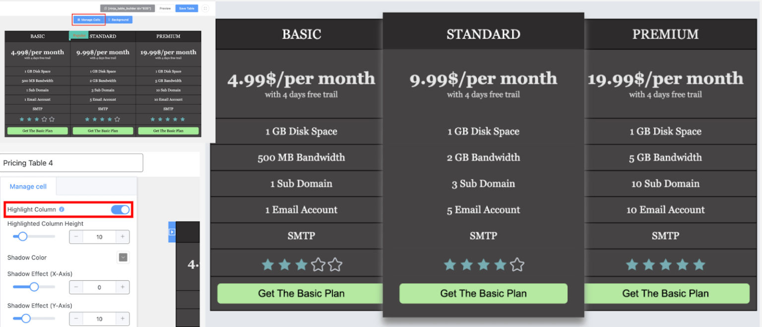5 Simple Steps To Design and Customize Your Pricing Table