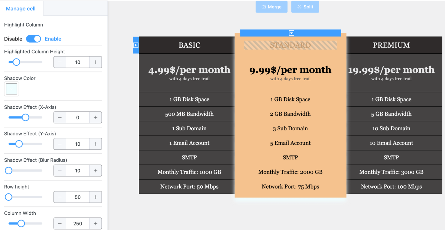Create Tables Quick | Ninja Tables Drag and Drop
