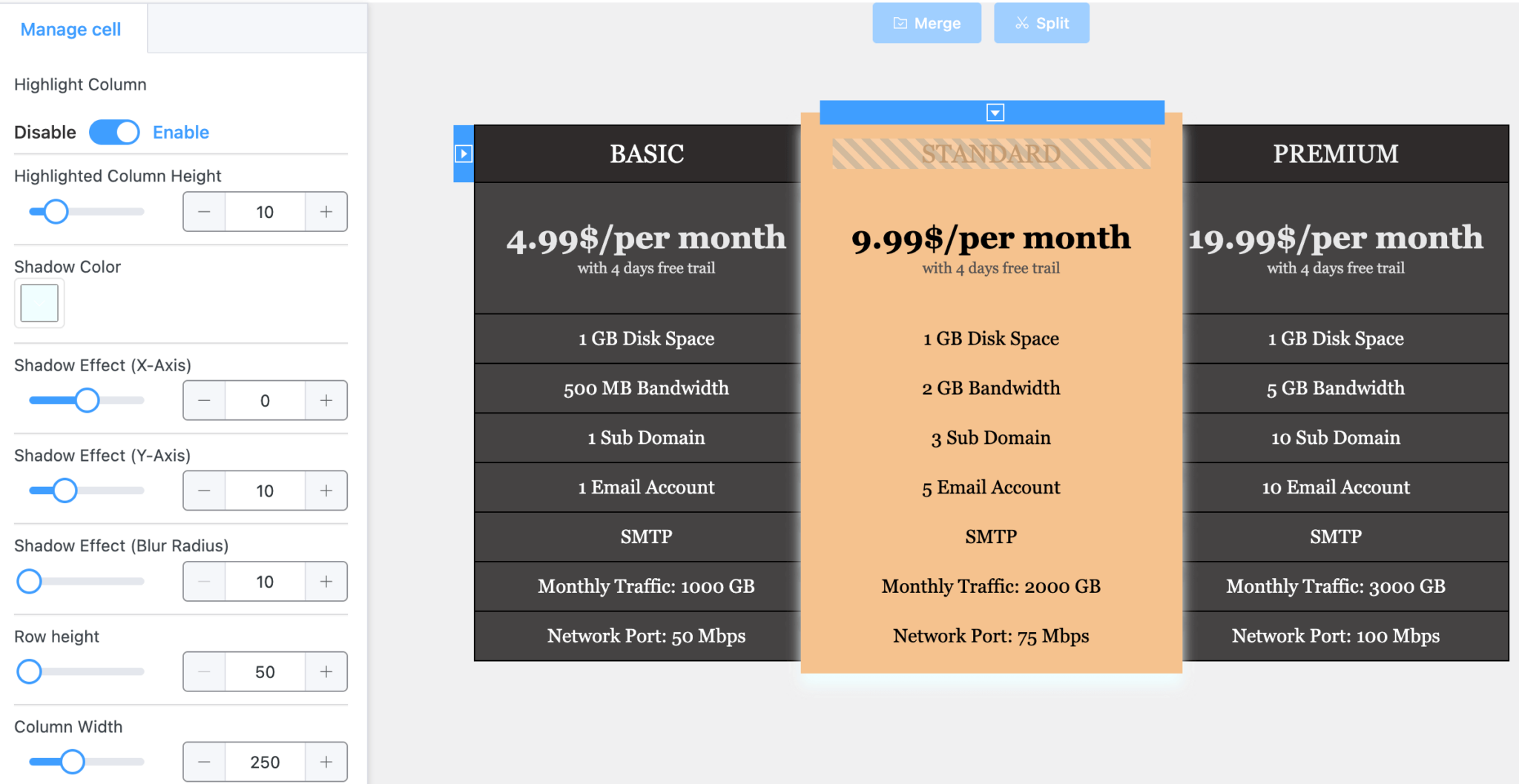 Create Tables Quick | Ninja Tables Drag and Drop