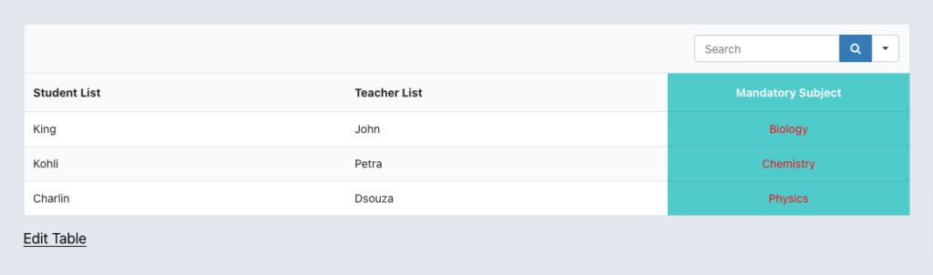 Advanced Table Column Settings - Ninja Tables Columns