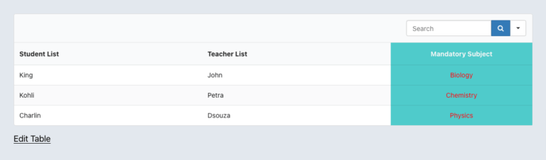 Advanced Table Column Settings - Ninja Tables Columns