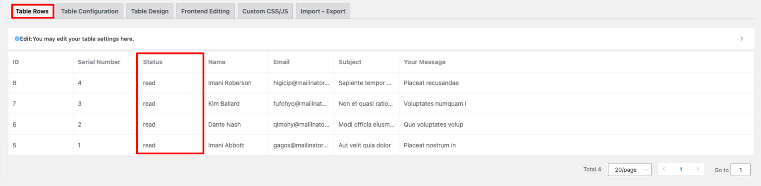 Fluent Forms Integration with Ninja Tables
