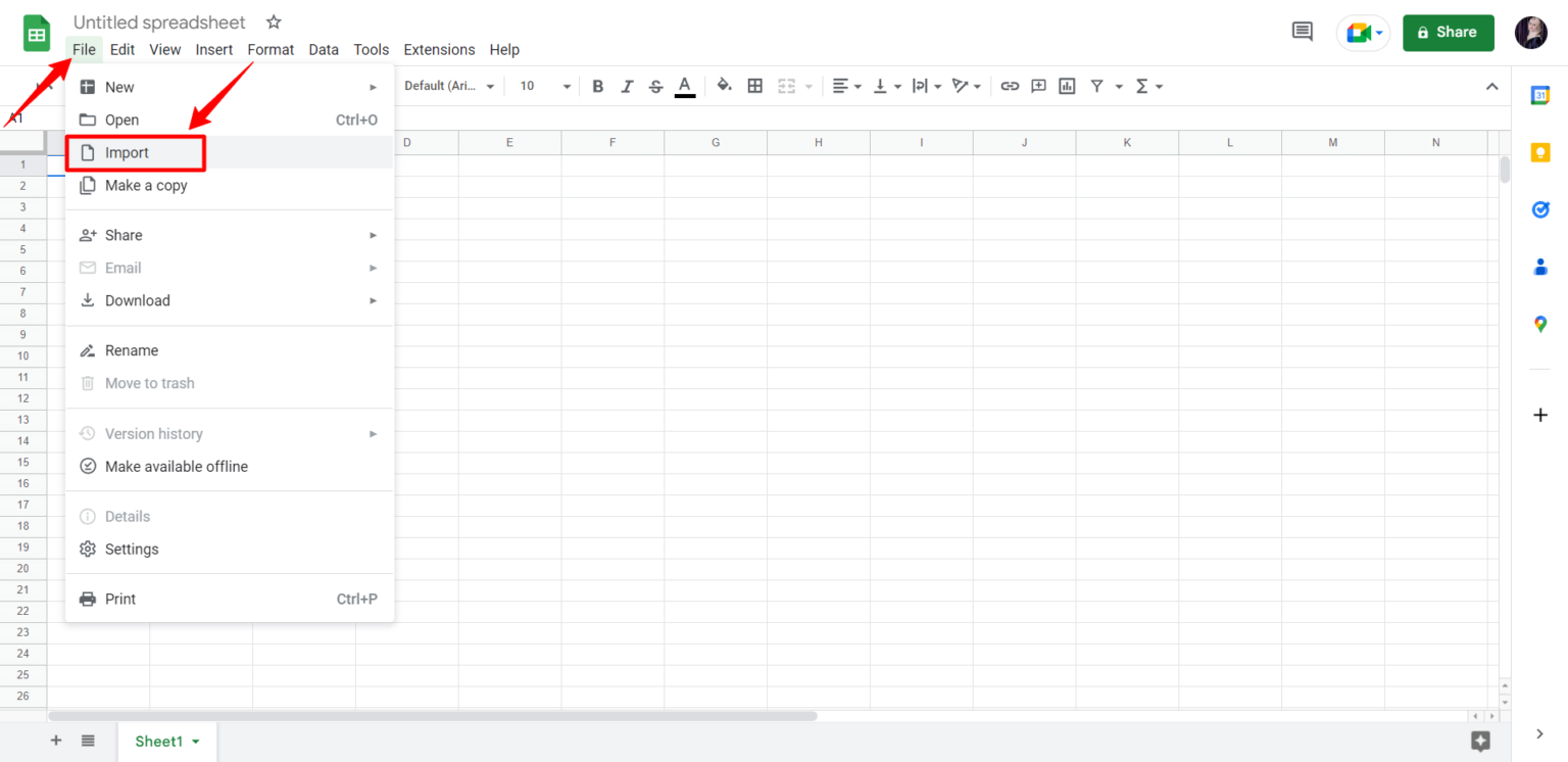 Import Table Data from CSV