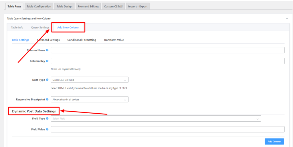 Create Custom Column in WP Posts Table - Ninja Tables