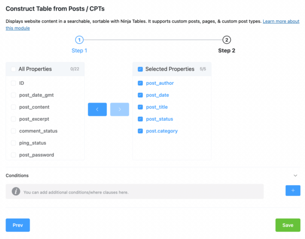 3 Steps To Create Wp Posts Tables Using Ninja Tables 6709