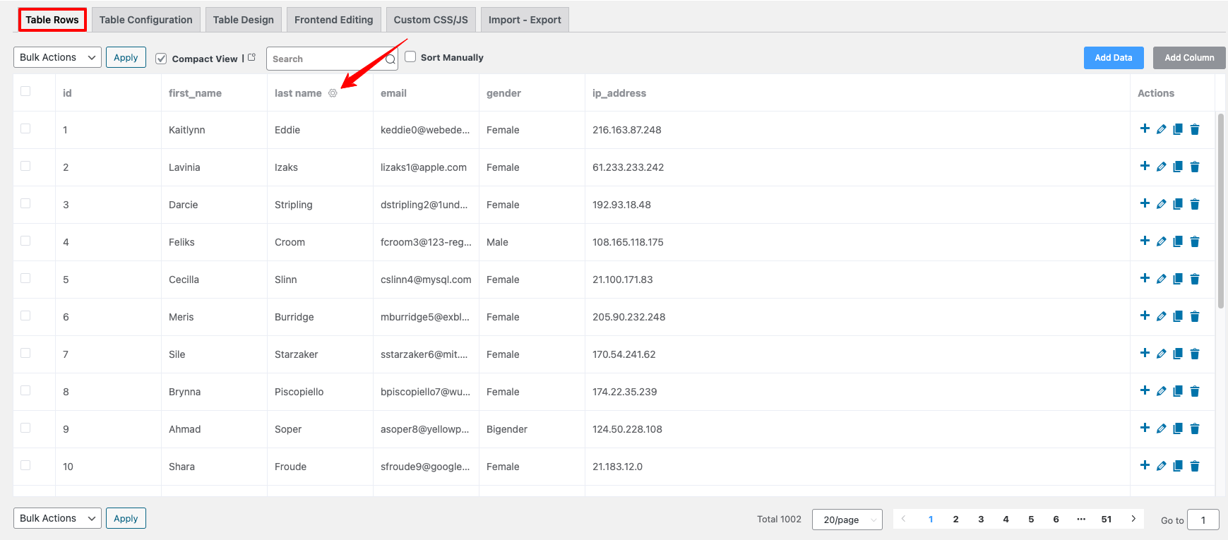 Conditional Formatting in Ninja Tables