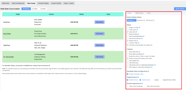 Create Your First Table - Create a Table with Ninja Tables