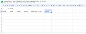 How to Make a Google Spreadsheet Table (Step By Step Guide)