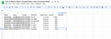 How To Make A Google Spreadsheet Table (step By Step Guide)