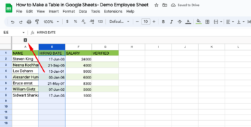 How to Make a Google Spreadsheet Table (Step By Step Guide)