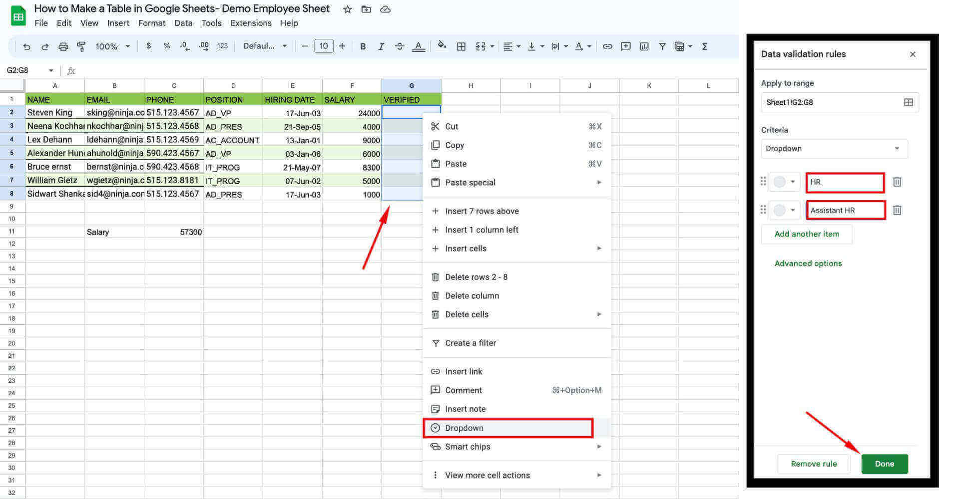 How to Make a Google Spreadsheet Table (Step By Step Guide)