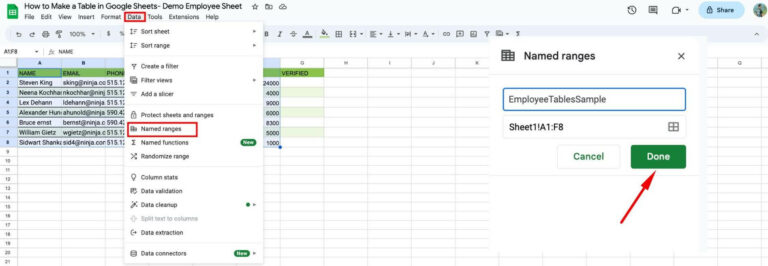 How to Make a Google Spreadsheet Table (Step By Step Guide)