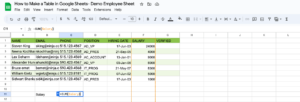 How to Make a Google Spreadsheet Table (Step By Step Guide)