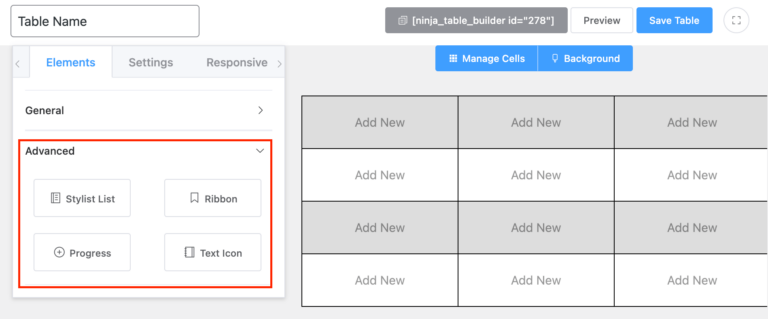 Create Your First Drag and Drop Table with Ninja Tables