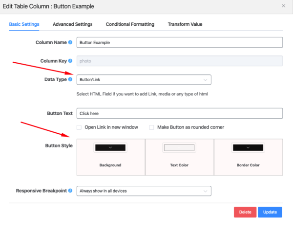 7+ Dynamic Data Types: Configuring Table Columns