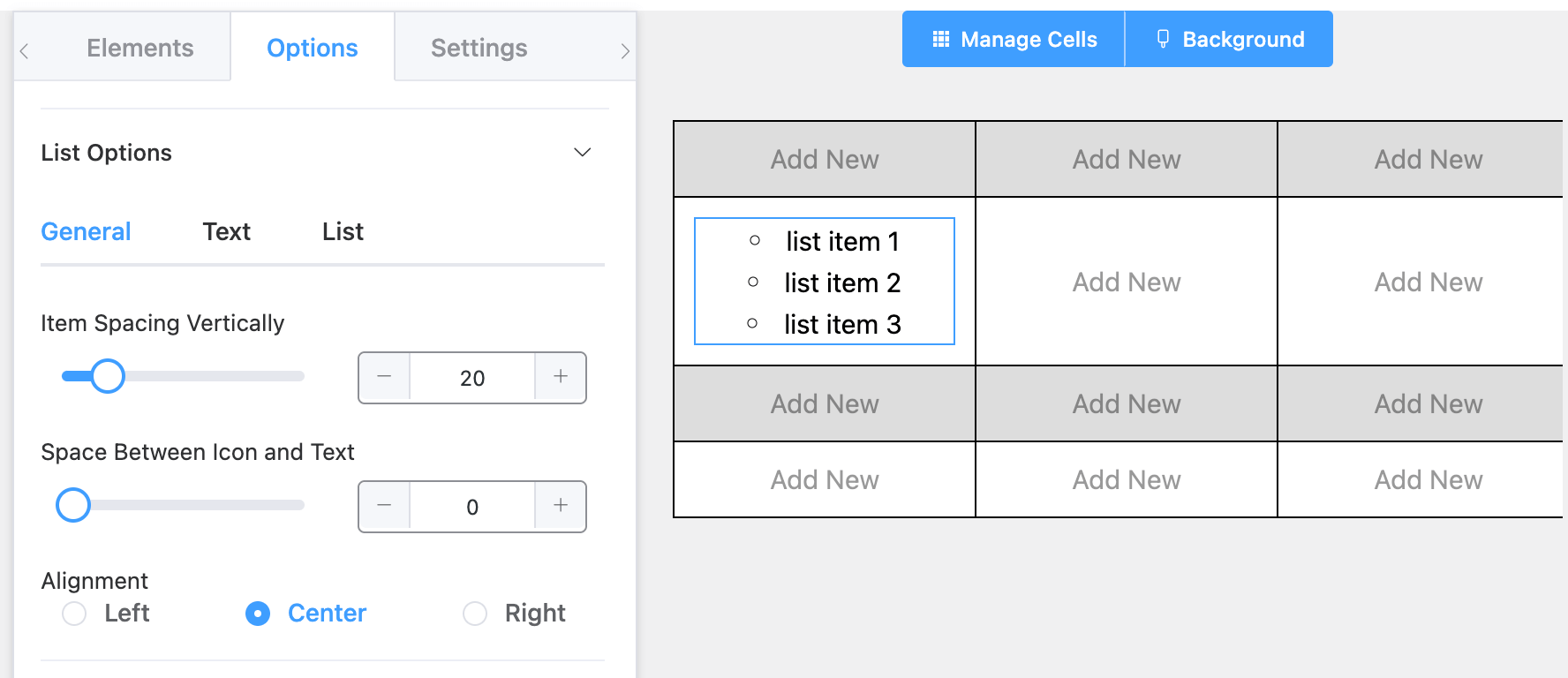 List Element in Table with Ninja Tables