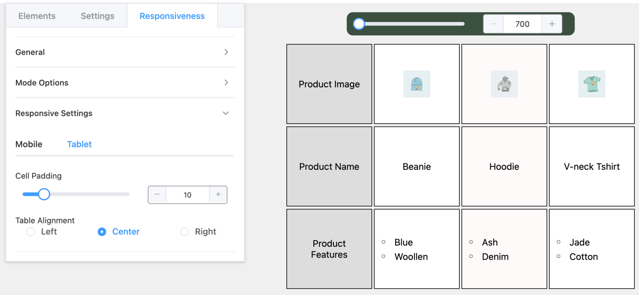 Ninja Tables Drag and Drop Responsiveness