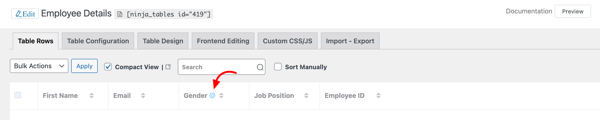 Rowspan - Merge Table Rows in Ninja Tables