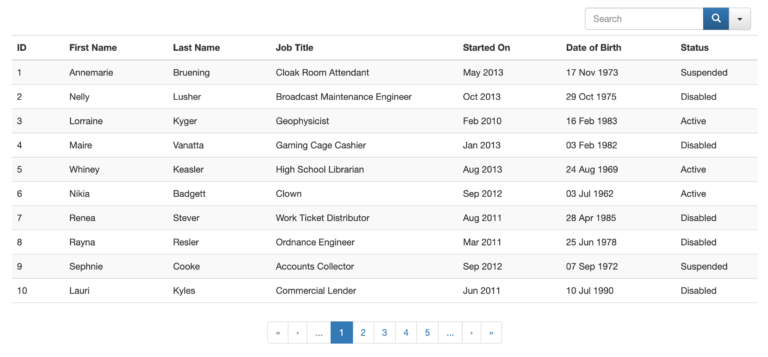 Free And Open Source Jquery Table Plugins