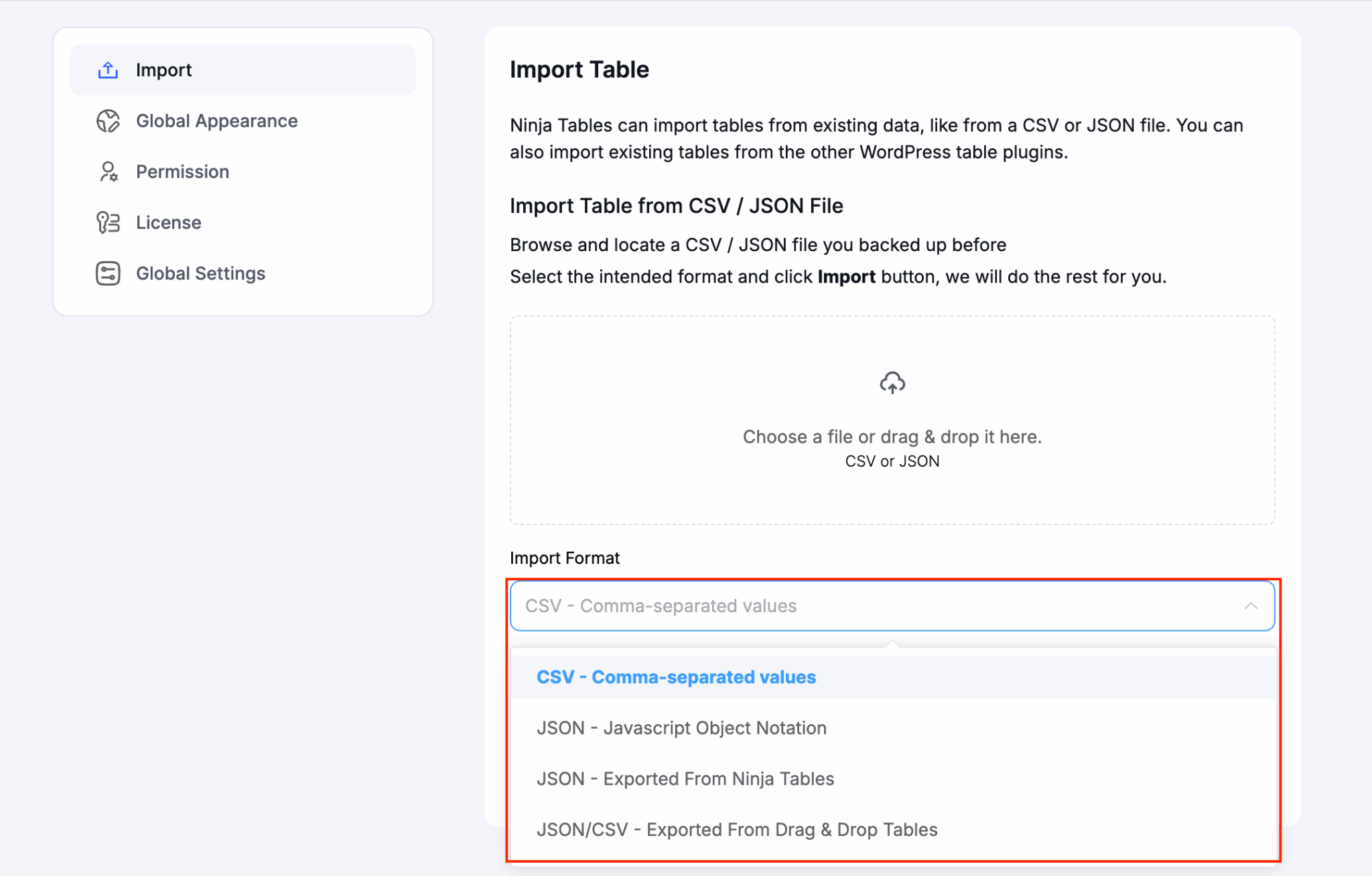 Export-Import Tables in WordPress