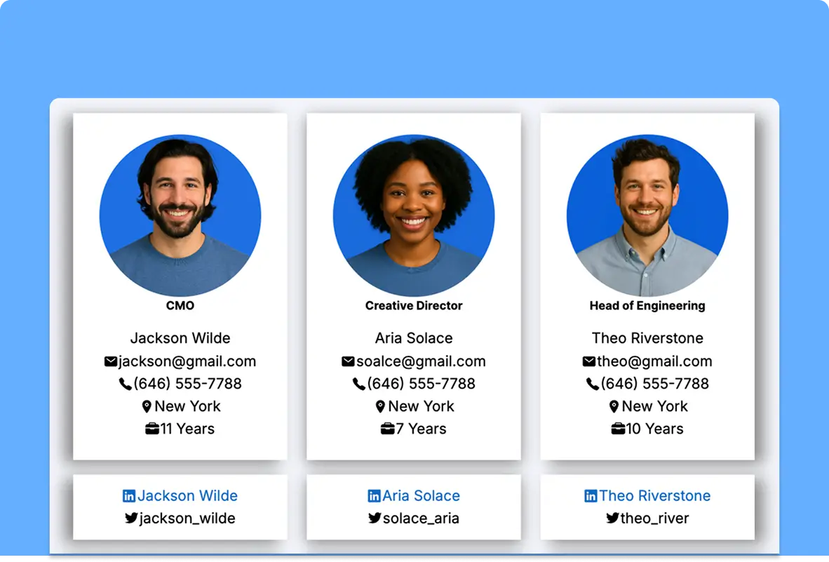 Staff Directory Template